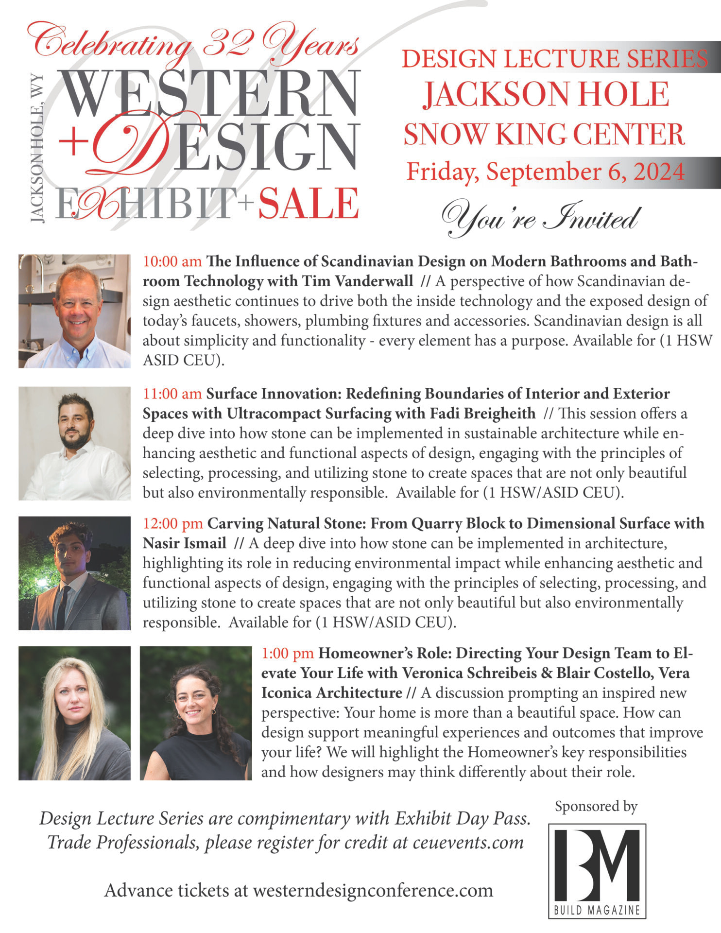 Event Schedule - Western Design Conference